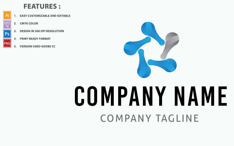 Creative IT Icon Company Vector Design Logo Template