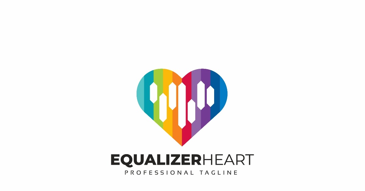 Equalizer Heart Logo Template #151908 - TemplateMonster