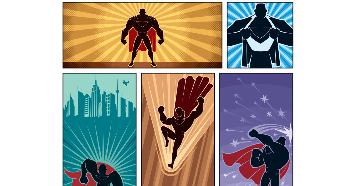 Superhero Banners 2 - Illustration #152588 - TemplateMonster