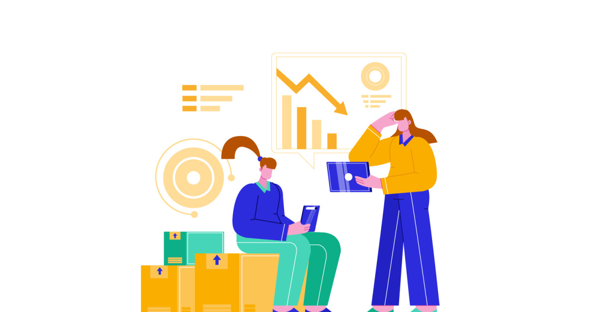 Business is Down - Illustration #152634 - TemplateMonster