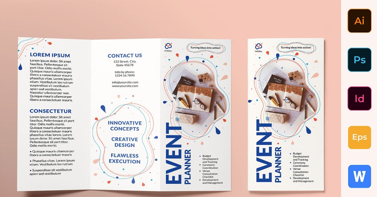 Event Management Brochure Trifold - Corporate Identity Template
