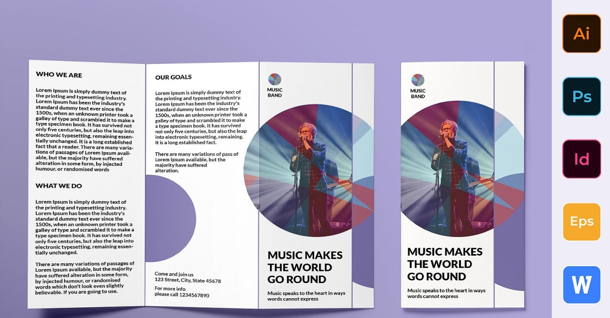 Music Band Brochure Trifold - Corporate Identity Template