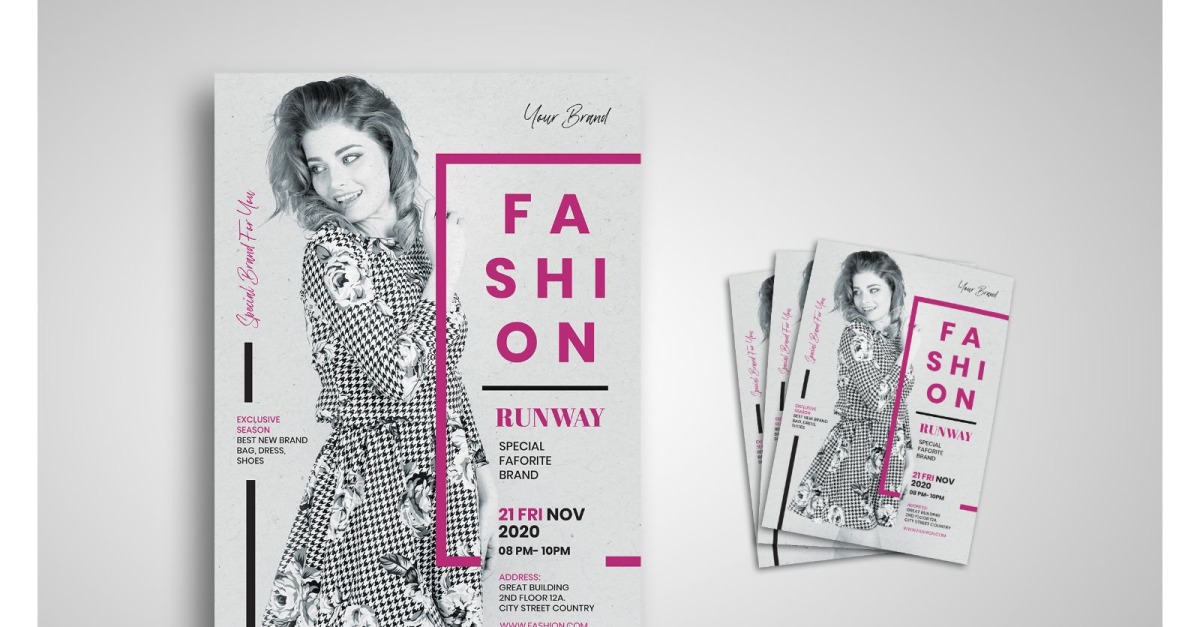 Flyer Fashion Runway - Corporate Identity Template