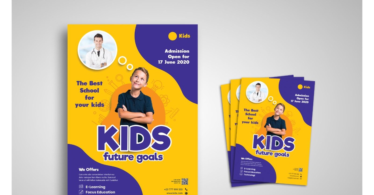 Flyer Kids Future Goals - Corporate Identity Template