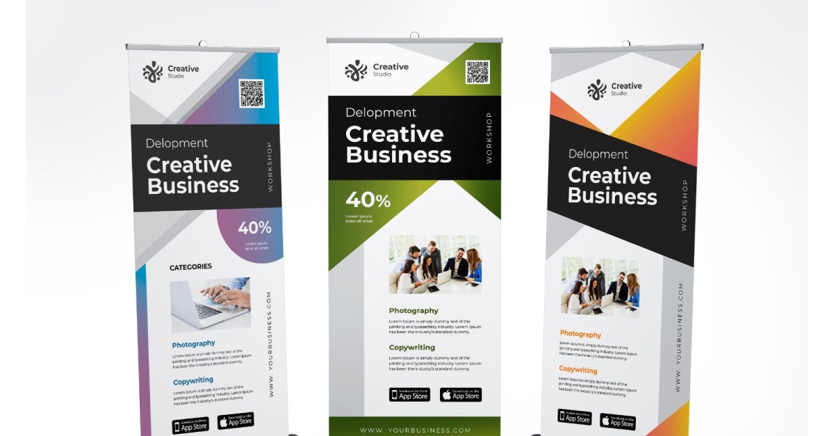 Roll Banner Development Creative Business - Corporate Identity Template