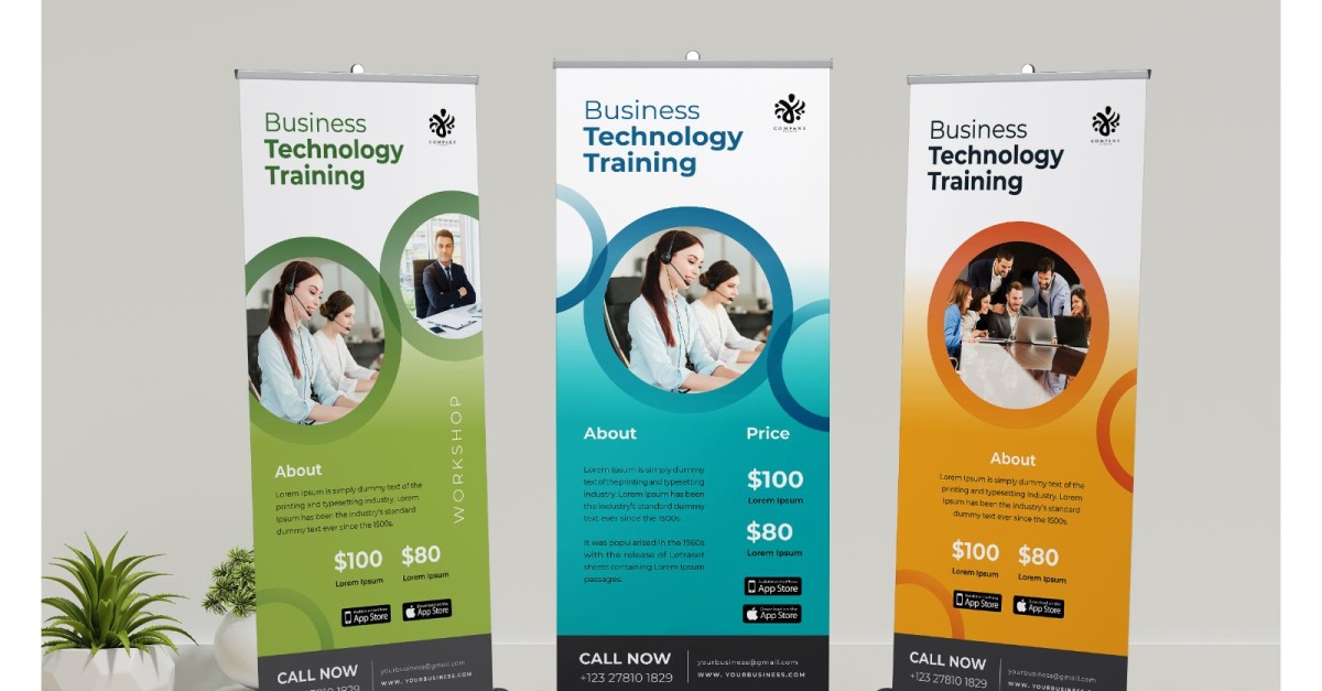 Roll Banner Technology Training - Corporate Identity Template