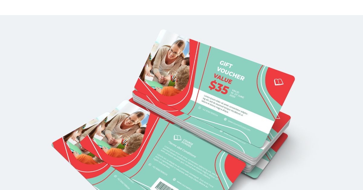 Voucher Course School - Corporate Identity Template