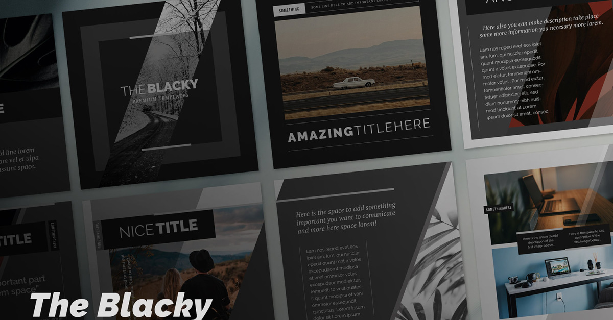 Black Templates for Social Media #153412 - TemplateMonster