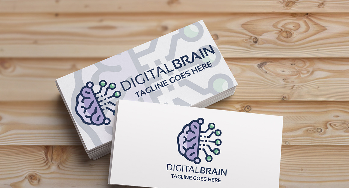 Digital Brain Logo Template #153577 - TemplateMonster