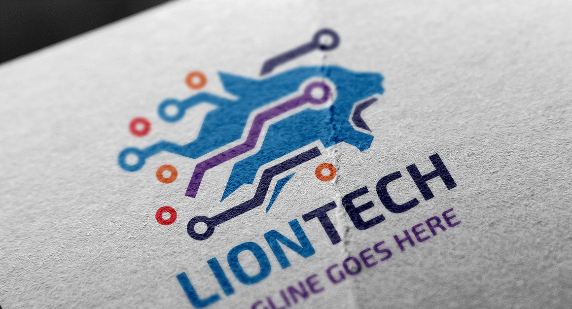 Lion Tech Logo Template #153549 - TemplateMonster