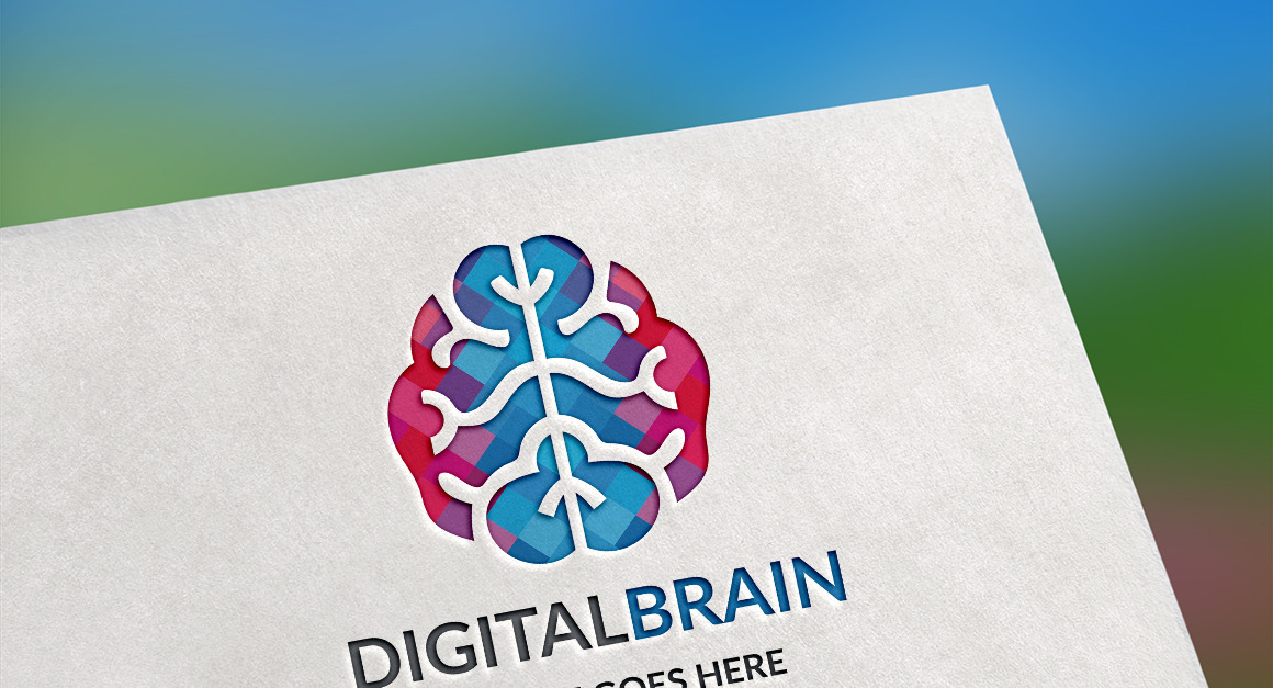 Digital Brain Logo Template #153696 - TemplateMonster
