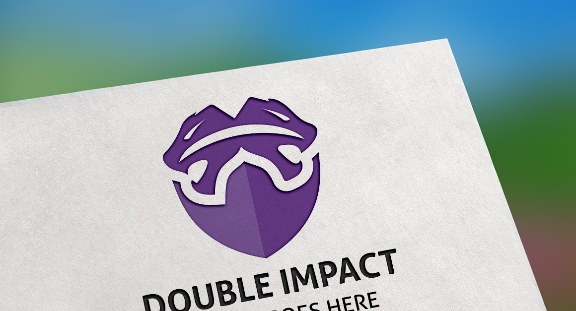 Double Impact Logo Template #153642 - TemplateMonster