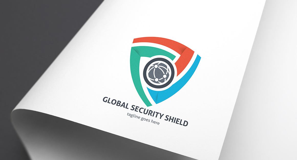 Global Security Shield Logo Template - TemplateMonster