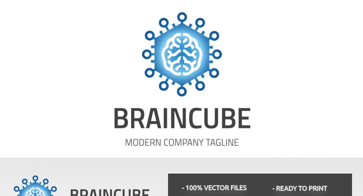 Brain Cube Logo Template #153861 - TemplateMonster