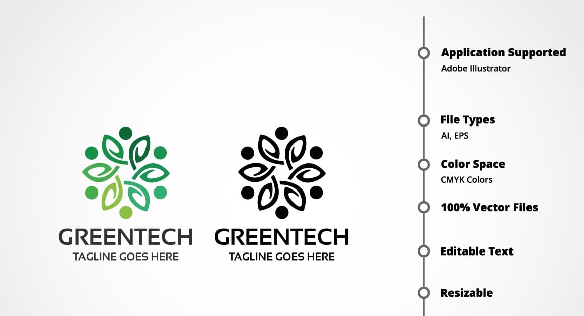 Greentech Logo Template #153981 - TemplateMonster