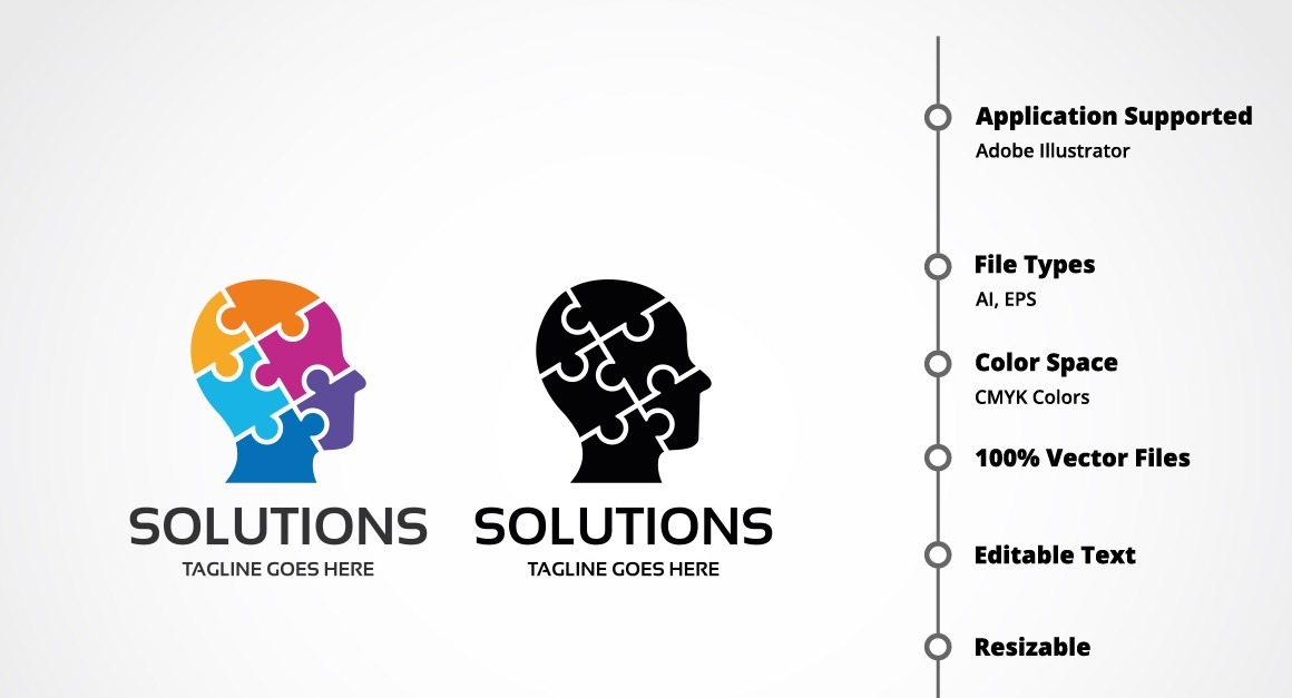 Modèle de logo de solutions #153963 - TemplateMonster