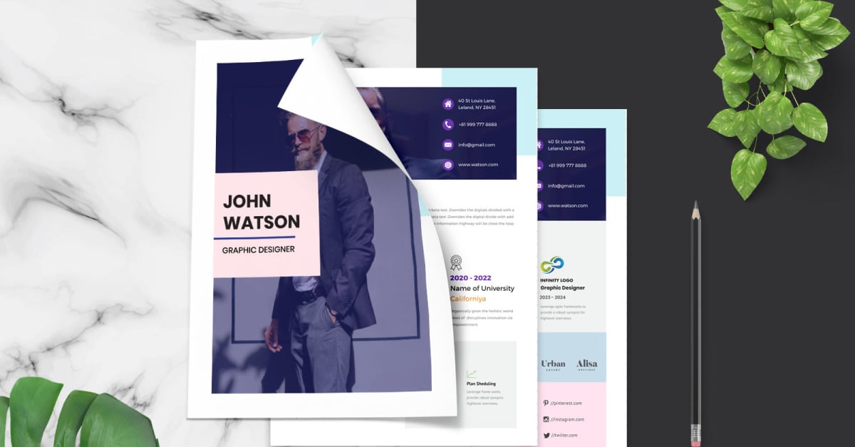 Creative CV Resume Template #154032 - TemplateMonster