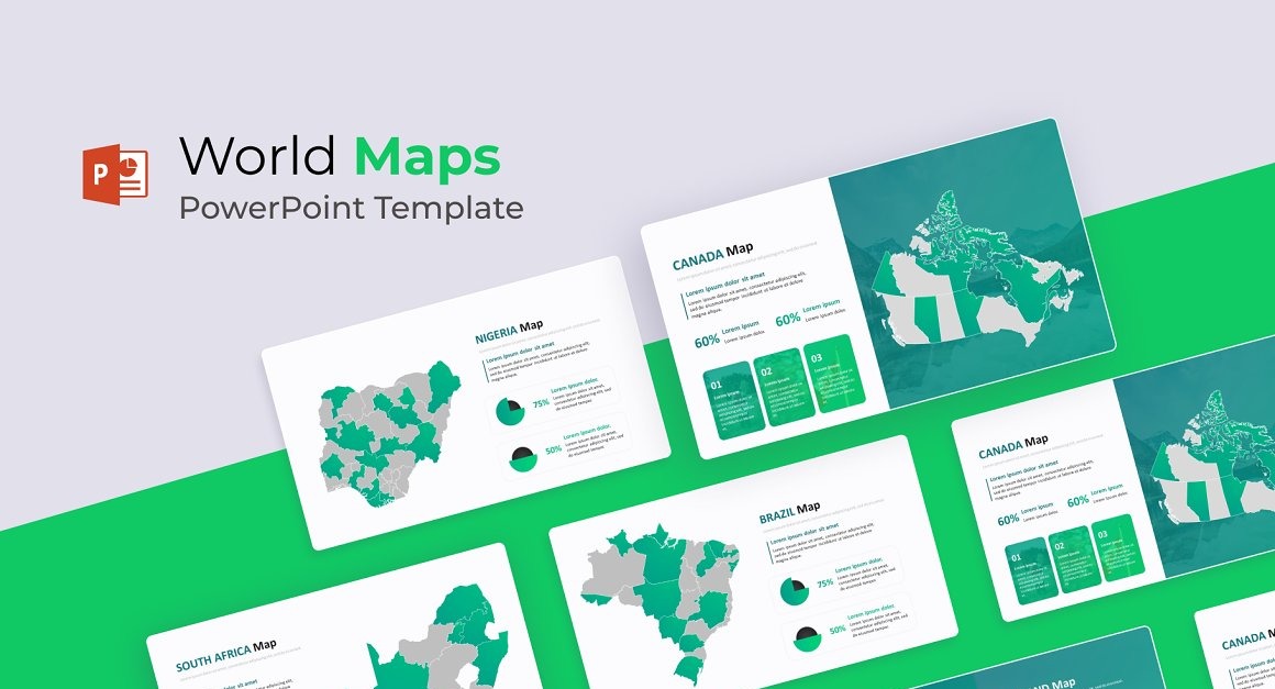 Mapa do mundo | Modelo editável do Globe PPT PowerPoint