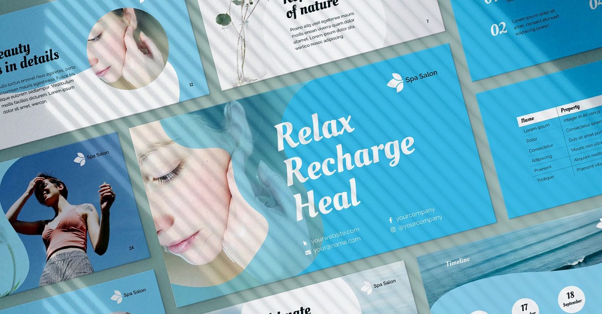 Plantilla de PowerPoint - presentación del salón de spa