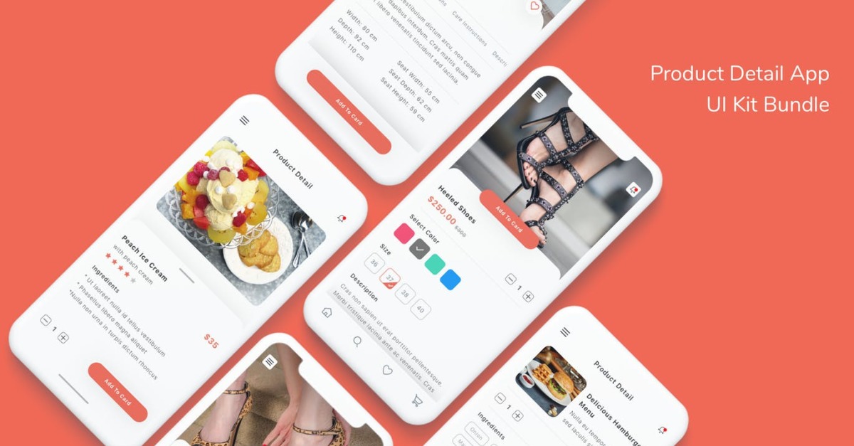 Product Detail App UI Kit Bundle #154214 - TemplateMonster