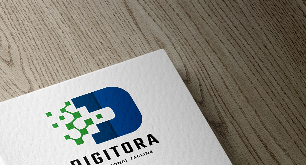 Modèle de logo Digitora lettre D #154466 - TemplateMonster