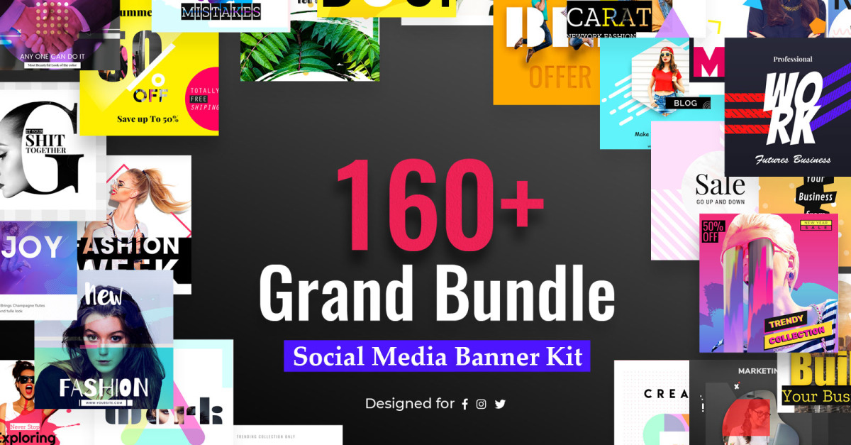 Banners Grand Bundle Plantilla de redes sociales