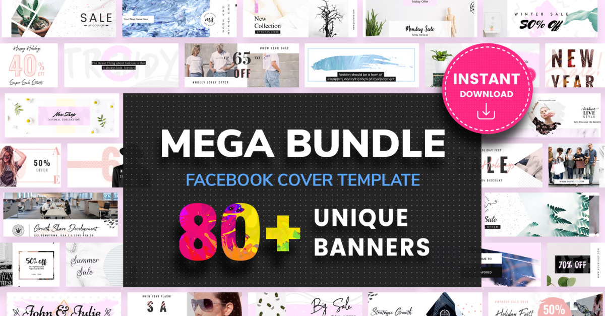 Facebook Cover Templates Mega Bundle for Social Media