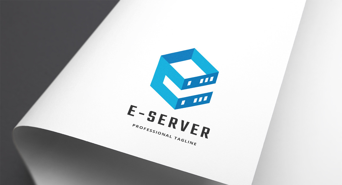 Letter E-Server Logo Template #155094 - TemplateMonster