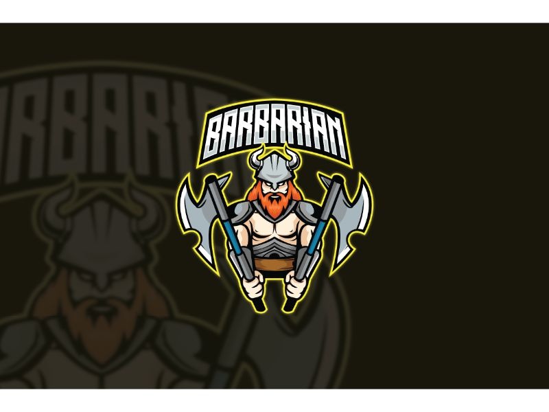 Esport Barbarian Logo Template #155124 - TemplateMonster