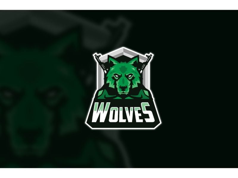 Esport Wolves 2 Logo Template #155151 - TemplateMonster