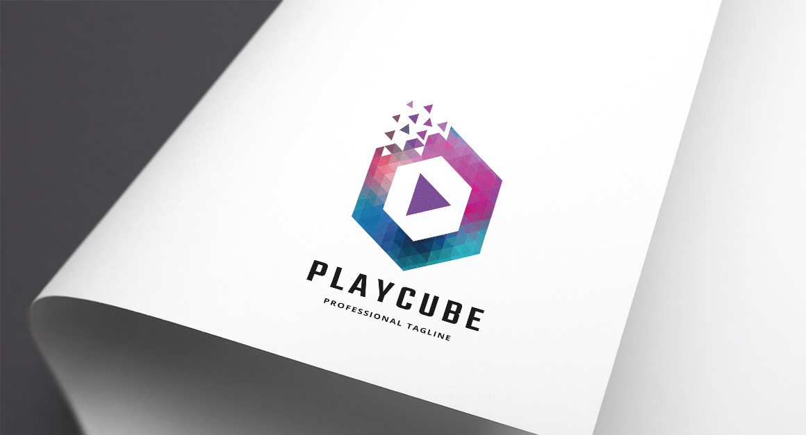 Play Cube Logo Template #155112 - TemplateMonster