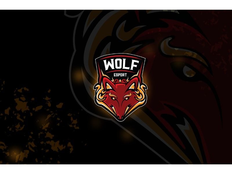 Esport Red Wolf Logo Template #155213 - TemplateMonster