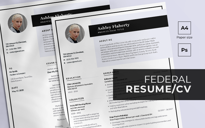 Free Federal Resume Template #155813 - TemplateMonster