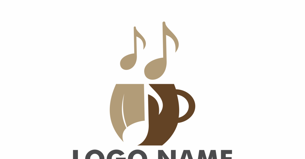 Music Coffee Logo Template #156043 - TemplateMonster