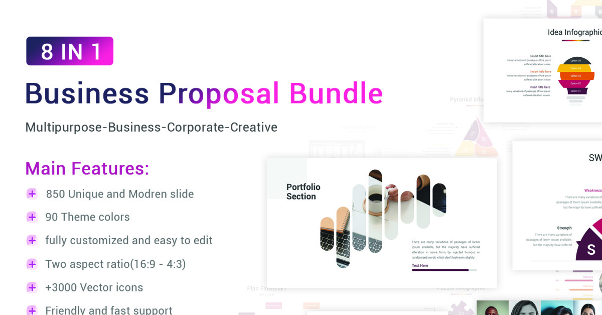 Business Proposal Bundle PowerPoint template