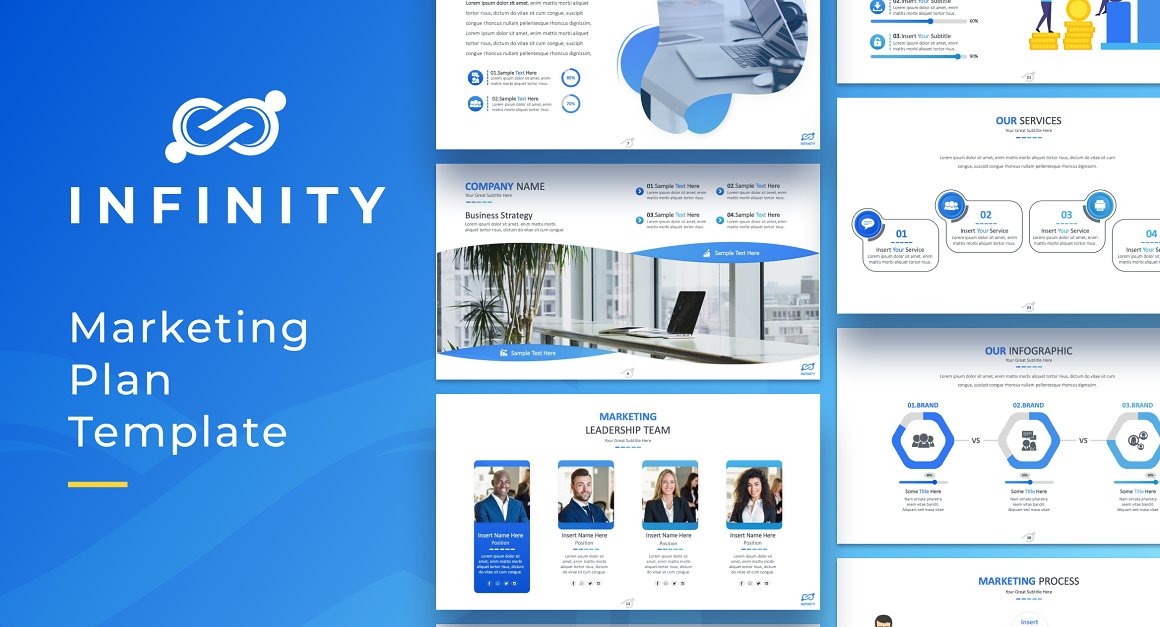 Infinity Marketing Plan Presentation PowerPoint template