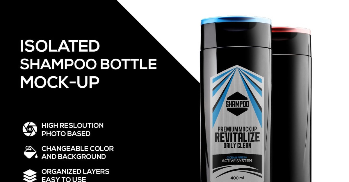 Shampoo Bootle product mockup #156149 - TemplateMonster