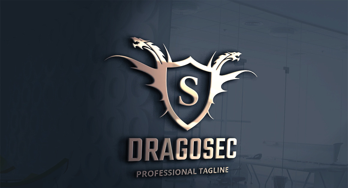 Dragon Security Logo Template #156548 - TemplateMonster