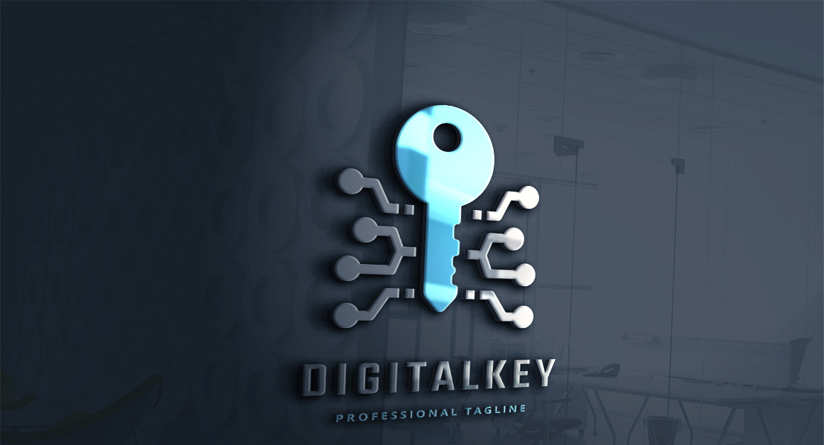 Digital Key Logo Template #156634 - TemplateMonster