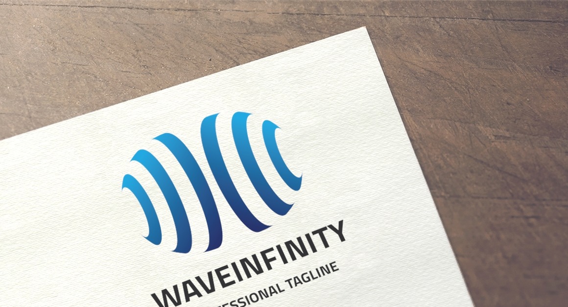 Modèle de logo Wave Infinity #156639 - TemplateMonster