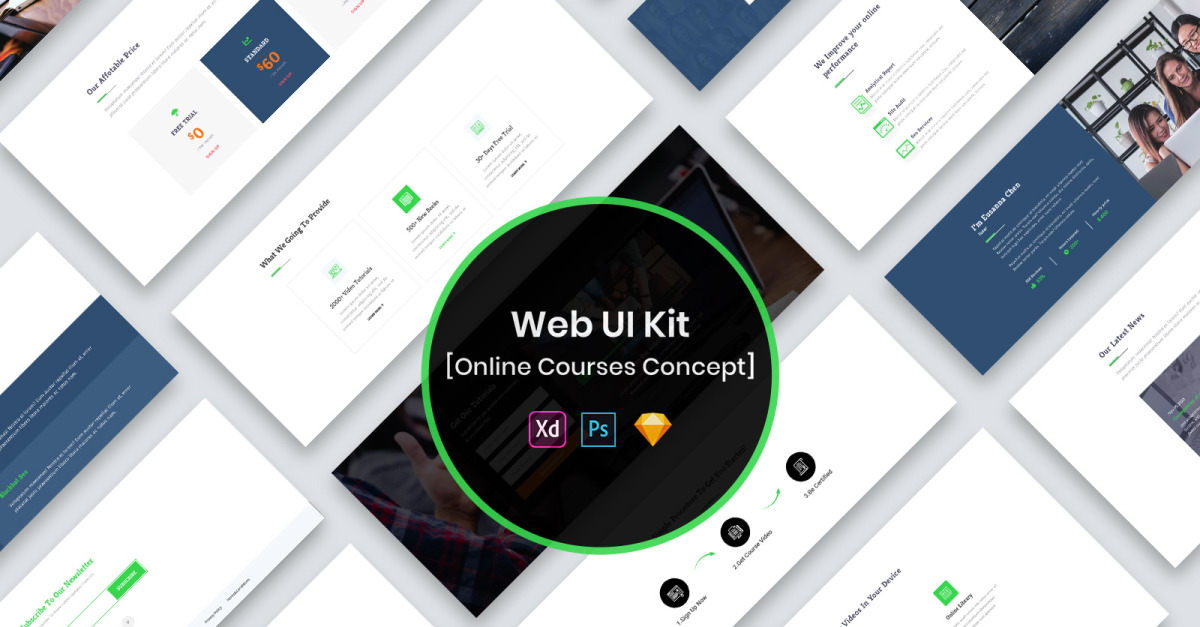 Online Courses Web UI Kit #157493 - TemplateMonster