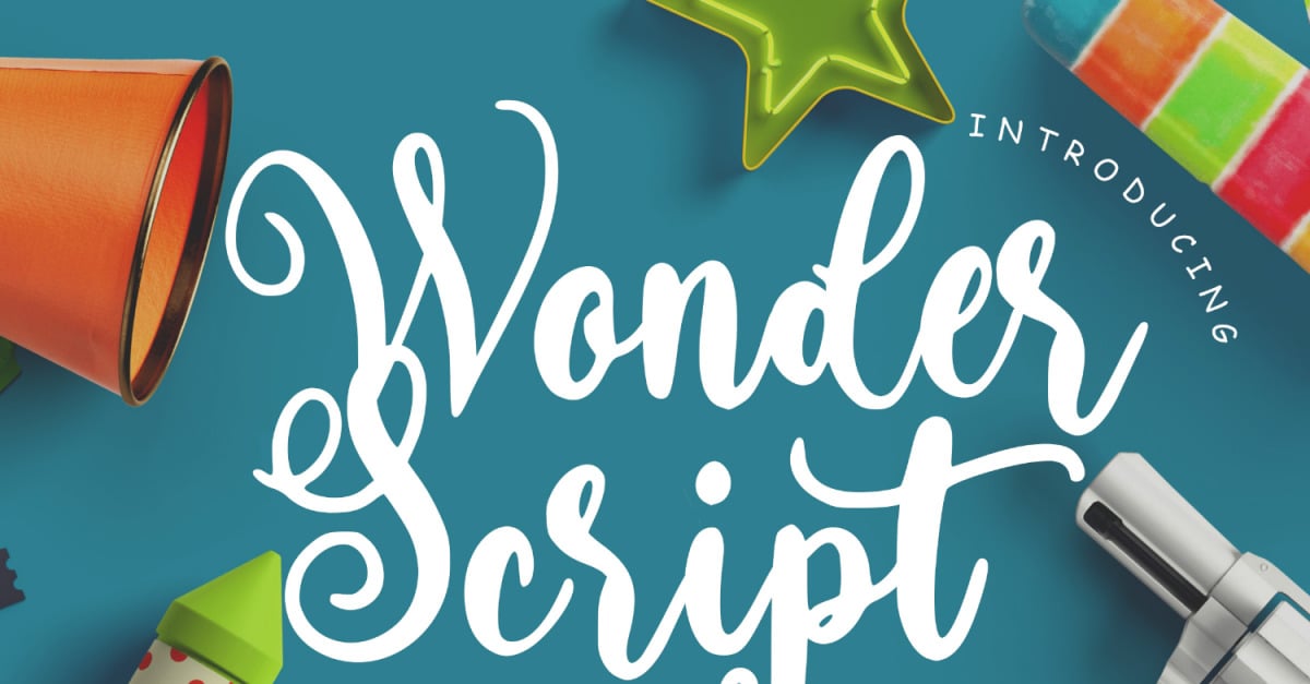 Wonder Script Fun Calligraphy Font #157839 - TemplateMonster