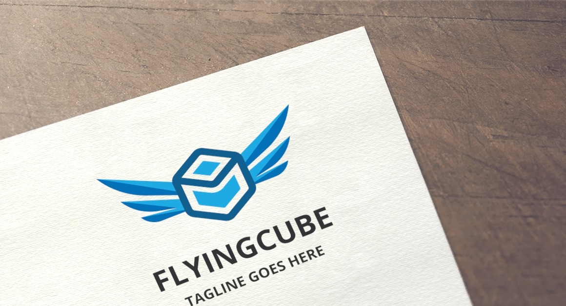 Flying Cube Logo Template #157975 - TemplateMonster