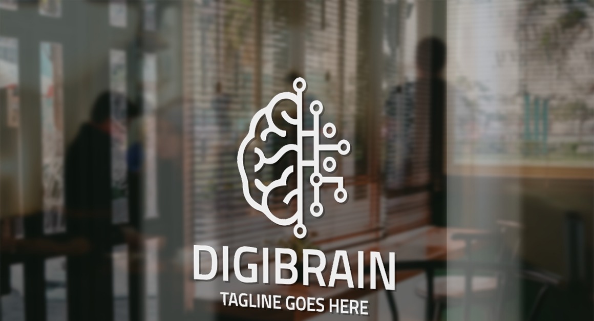 Digi mozek Logo šablona #158000 - TemplateMonster