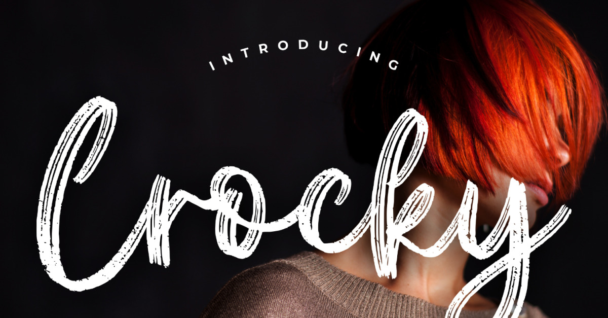 Crocky Handbrush Typeface Font #158300 - TemplateMonster