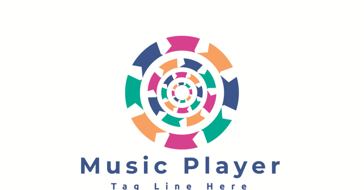 Music Player Logo Template #158733 - TemplateMonster