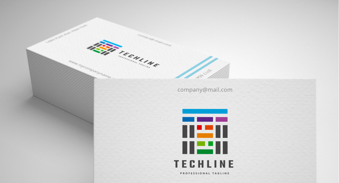 Tech Line Logo Template #158739 - TemplateMonster