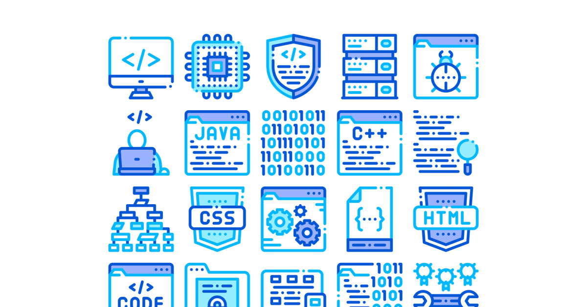 Coding System Icon Set #158956 - TemplateMonster
