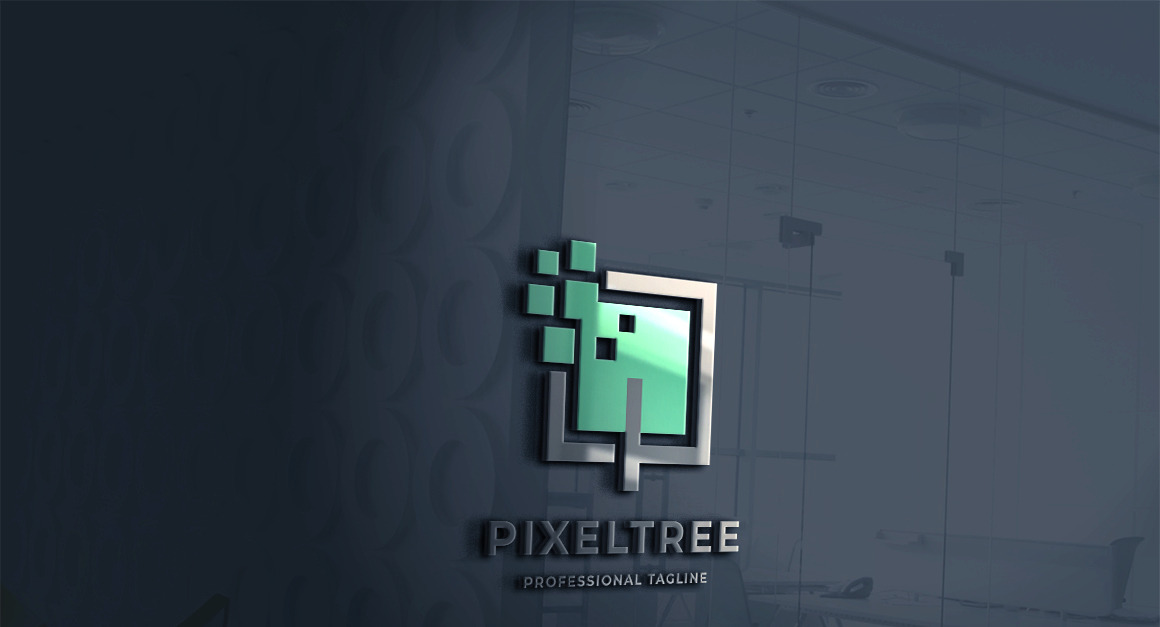 Pixel Tree Logo Template #159845 - TemplateMonster
