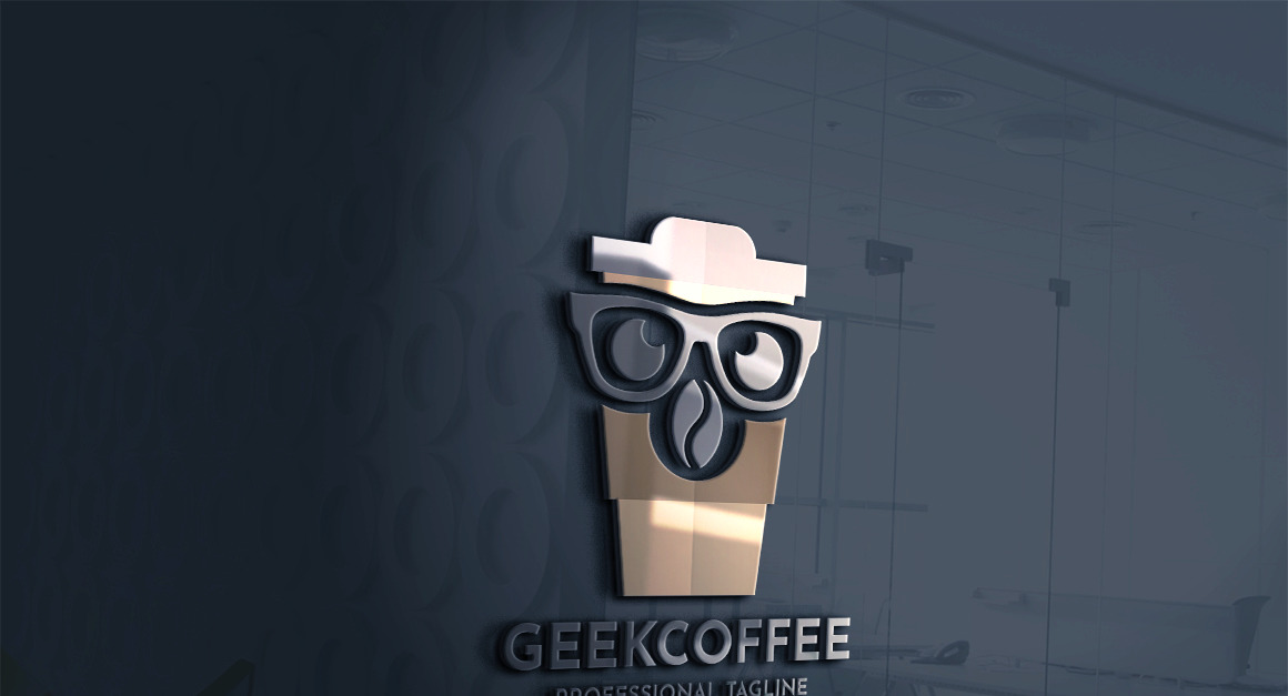 Geek Coffee Logo Template #159962 - TemplateMonster